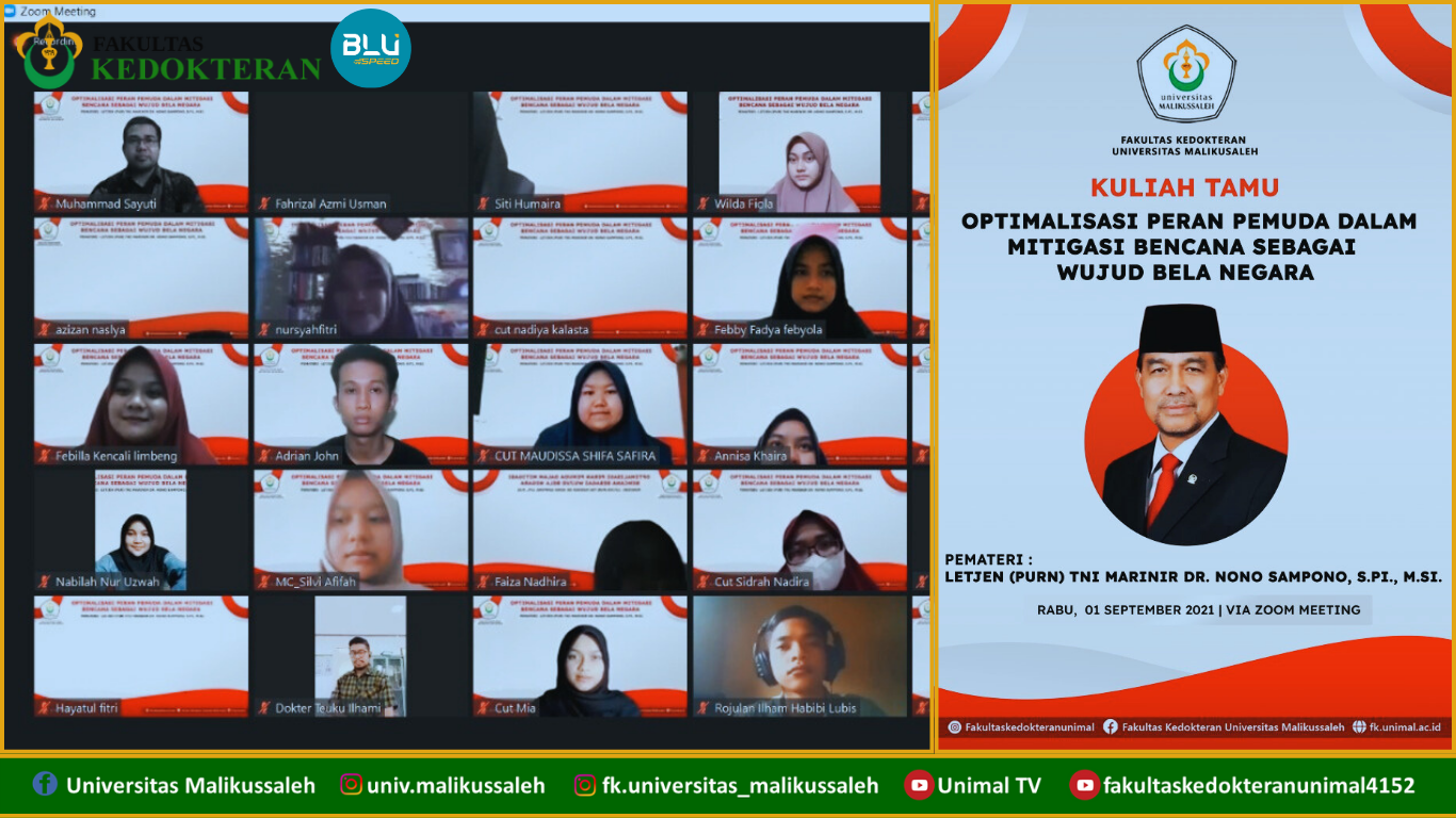 FK Unimal menggelar Webinar Kebencanaan dengan Tema "Wawasan Kebangsaan dan Mitigasi Bencana"